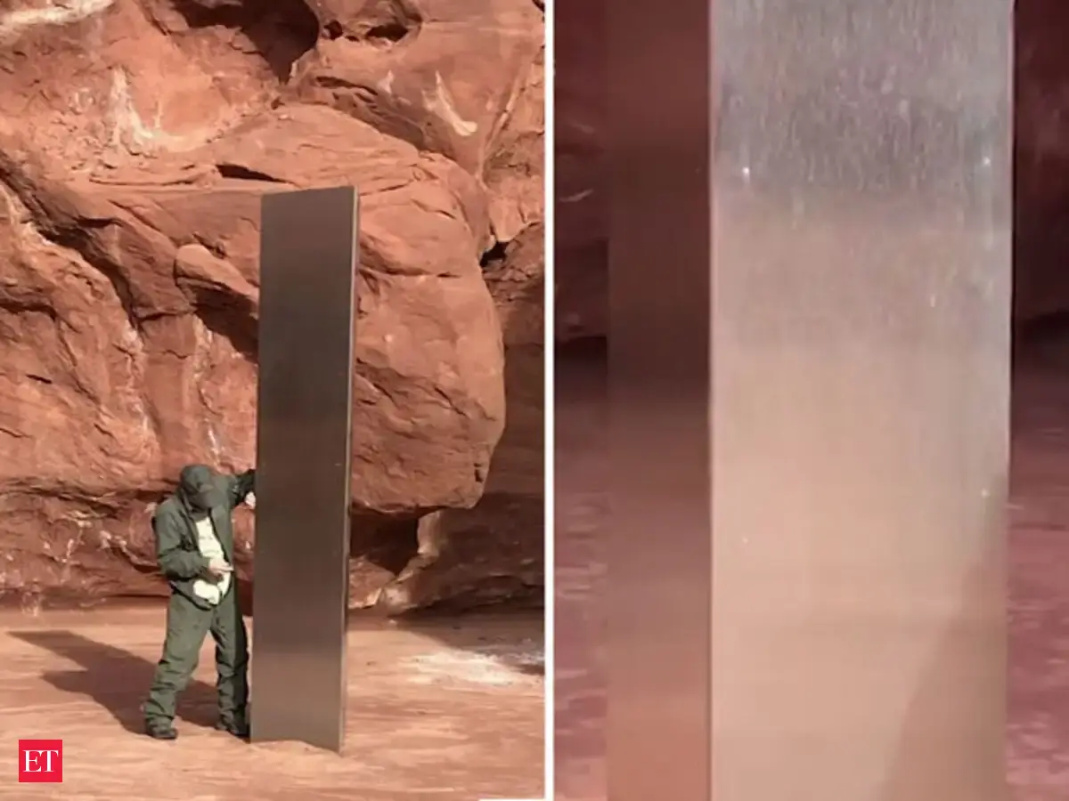 Watch: Strange metal tower found in Utah desert - The Economic Times ...