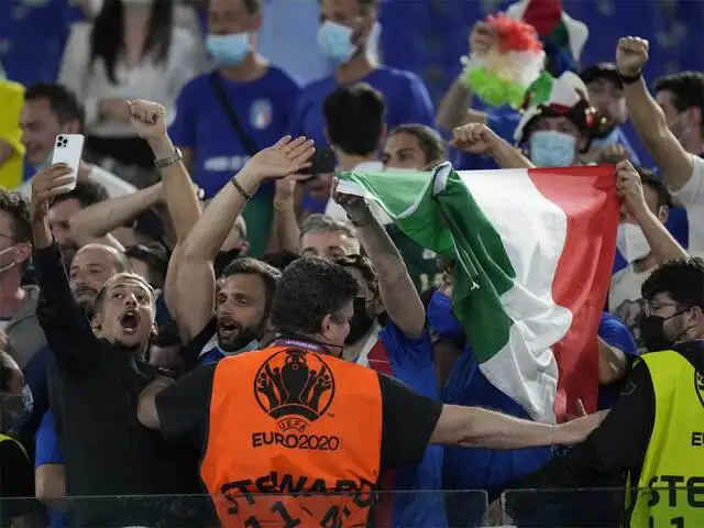Eager fan - Fans return to stadium as UEFA Euro 2020 kicks off in style ...