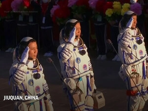 Rocket blasts off carrying first Chinese crew to new space station ...