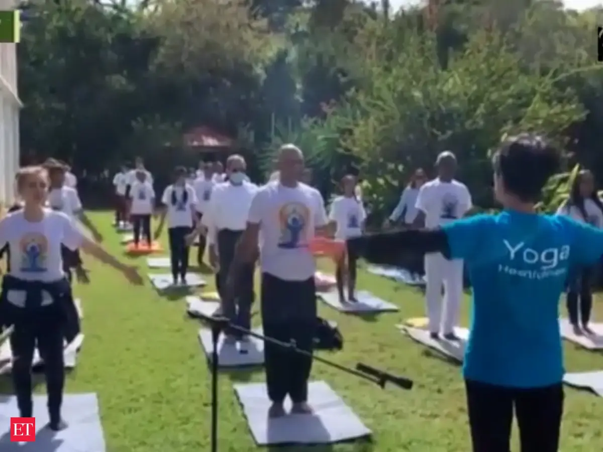 International Yoga Day celebrated with fervour at Indian Embassy in ...