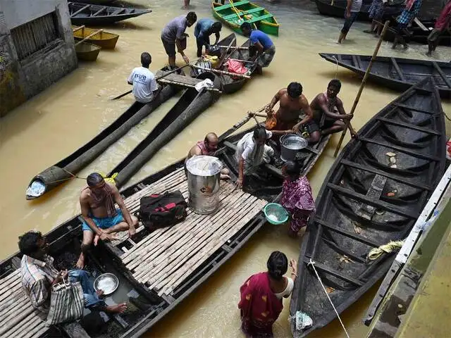 Property damaged - People in this Bengal district use boats to travel ...