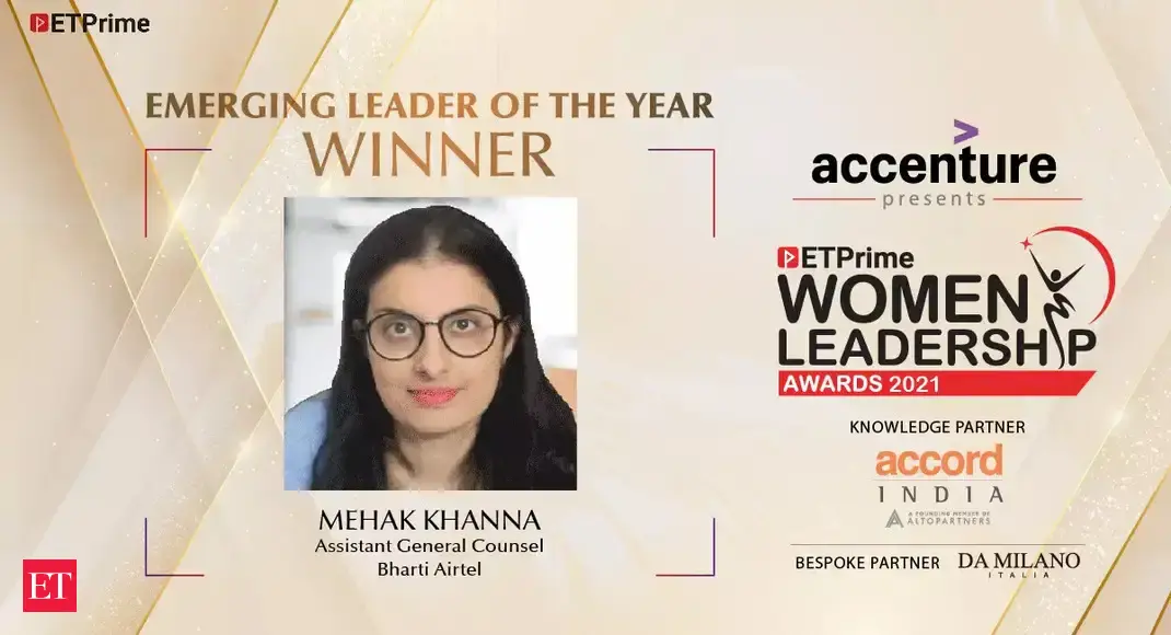 ETPWLA 2021 | Emerging Leader of the Year - Mehak Khanna - The Economic ...