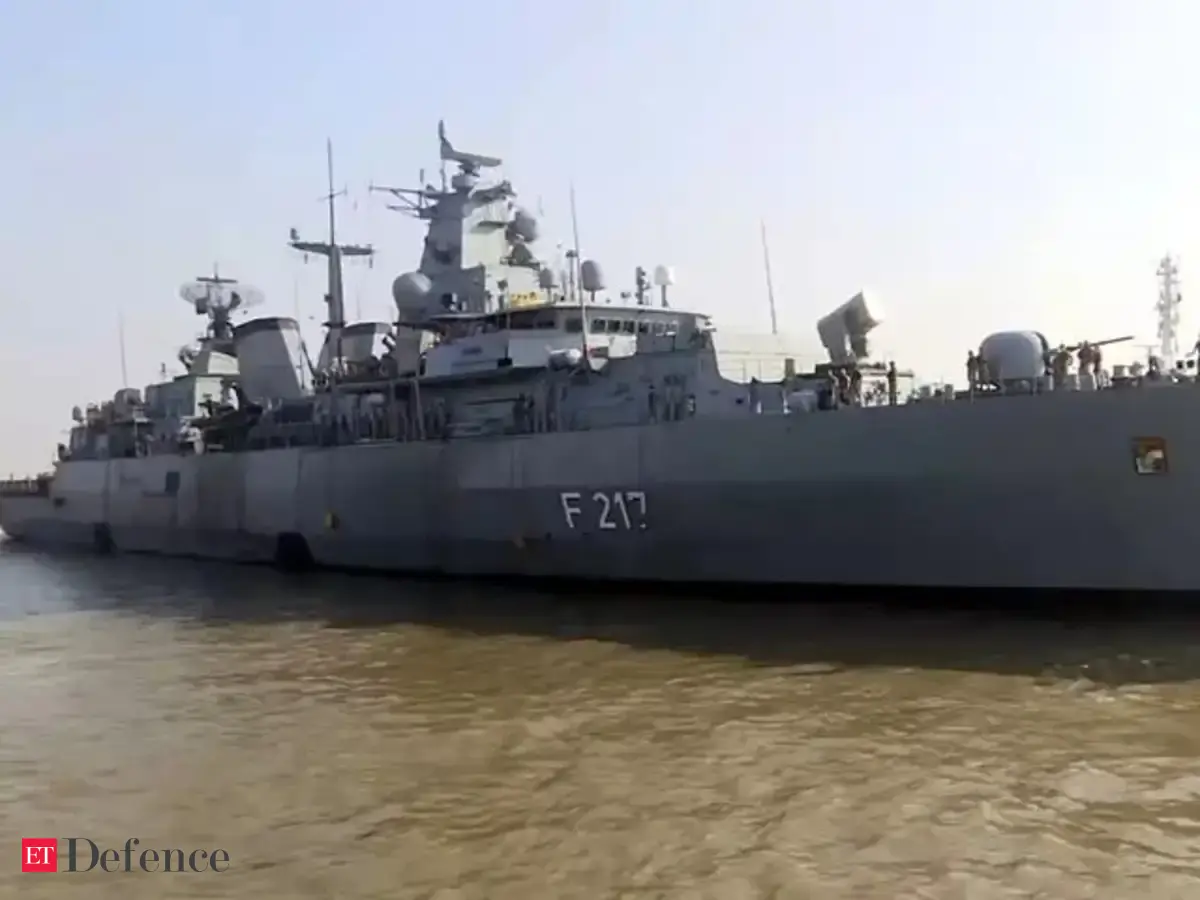 German Navy’s Frigate Bayern F217 arrives in Mumbai, welcomed by Indian ...
