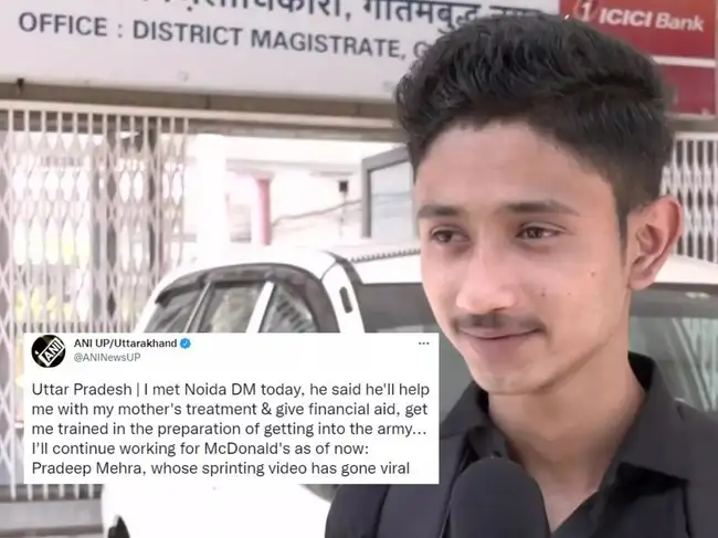 pradeep mehra: Support continues for 19-yr-old teen runner; Noida DM ...