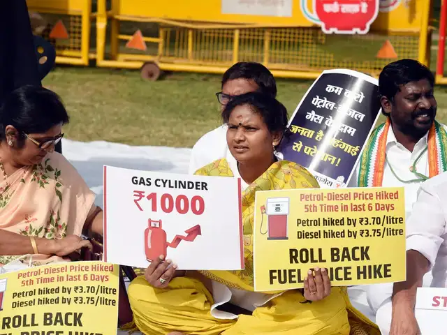 Congress Protest : Congress steps up protest over fuel price hike | The ...