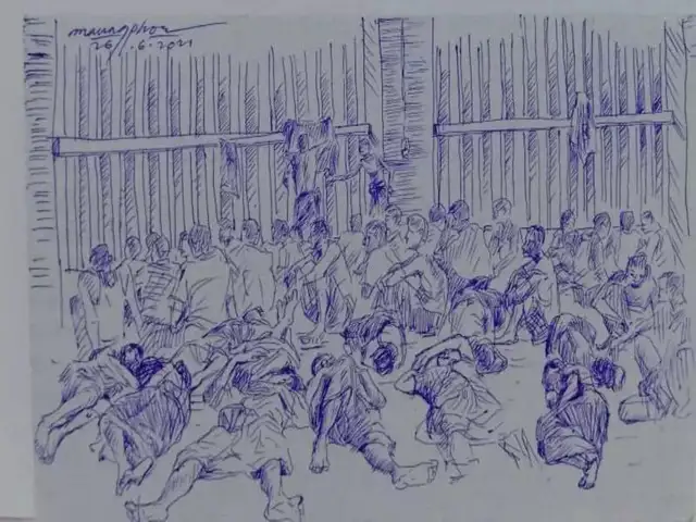 Life in Insein Prison - Smuggled sketches show life in Myanmar's ...
