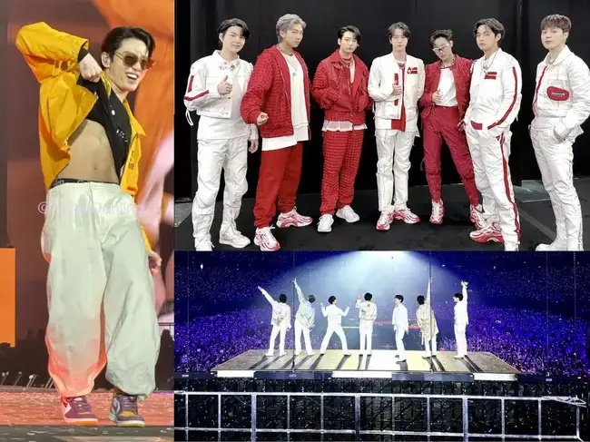 BTS Las Vegas Concert: BTS kick off PTD Las Vegas concert! Jungkook flashes his abs on ARMYs ...