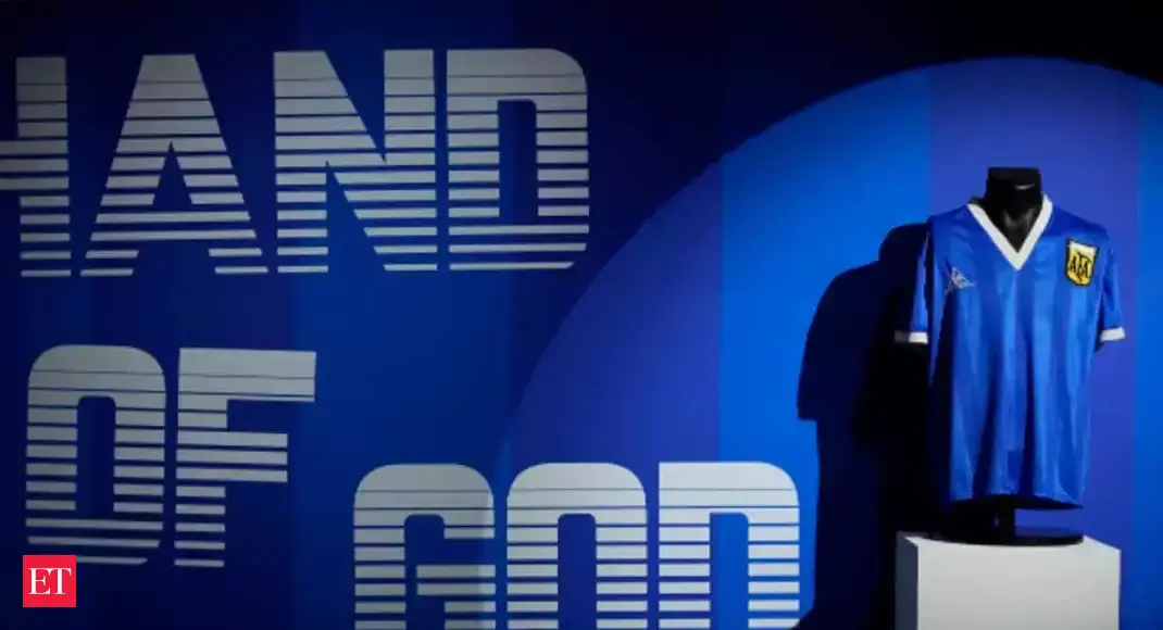 Goal! Maradona's 'Hand of God' shirt sets auction record - "Hand of God ...