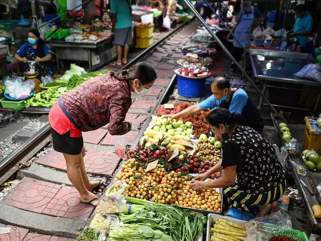 Tourism picking up - Thai railway market buzzing with life post ...