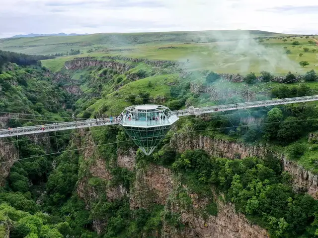 Dashbashi Canyon : Glass bridge over Georgia's Dashbashi Canyon | The ...