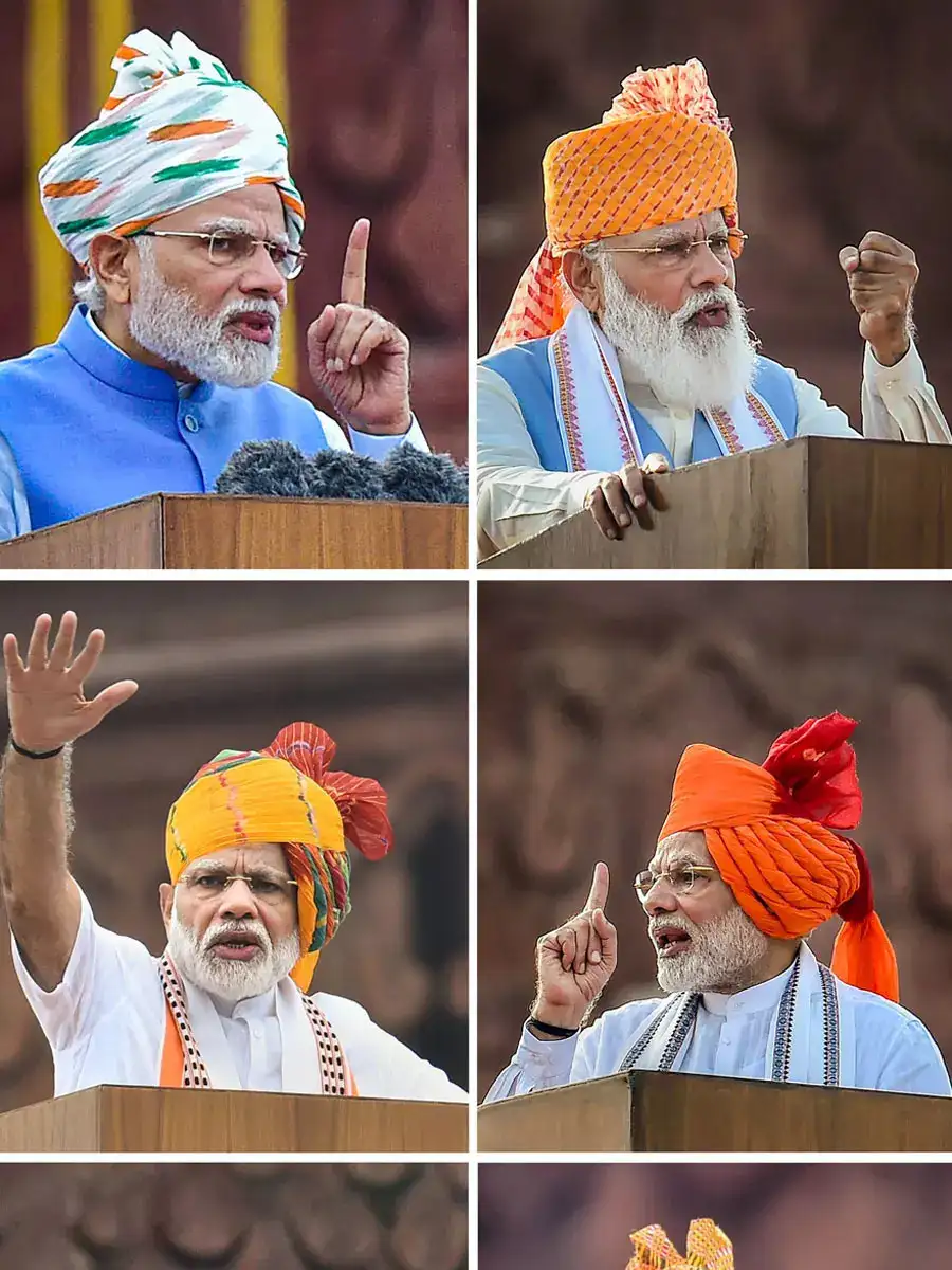 Decoding PM Modi's turbans on Independence Day over the years ...