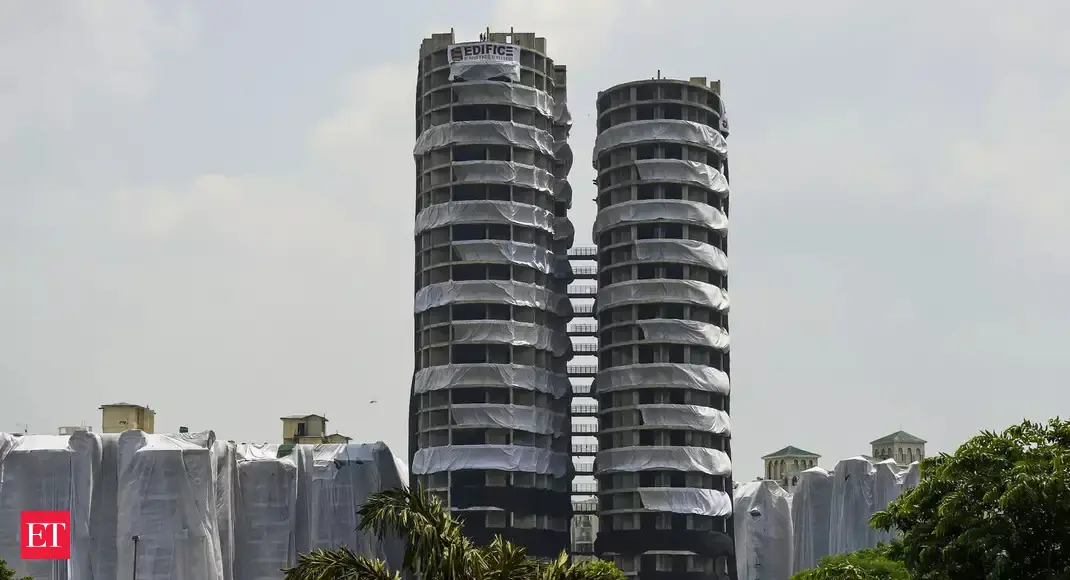 Noida twin towers demolition: Evacuation of adjacent buildings nears ...