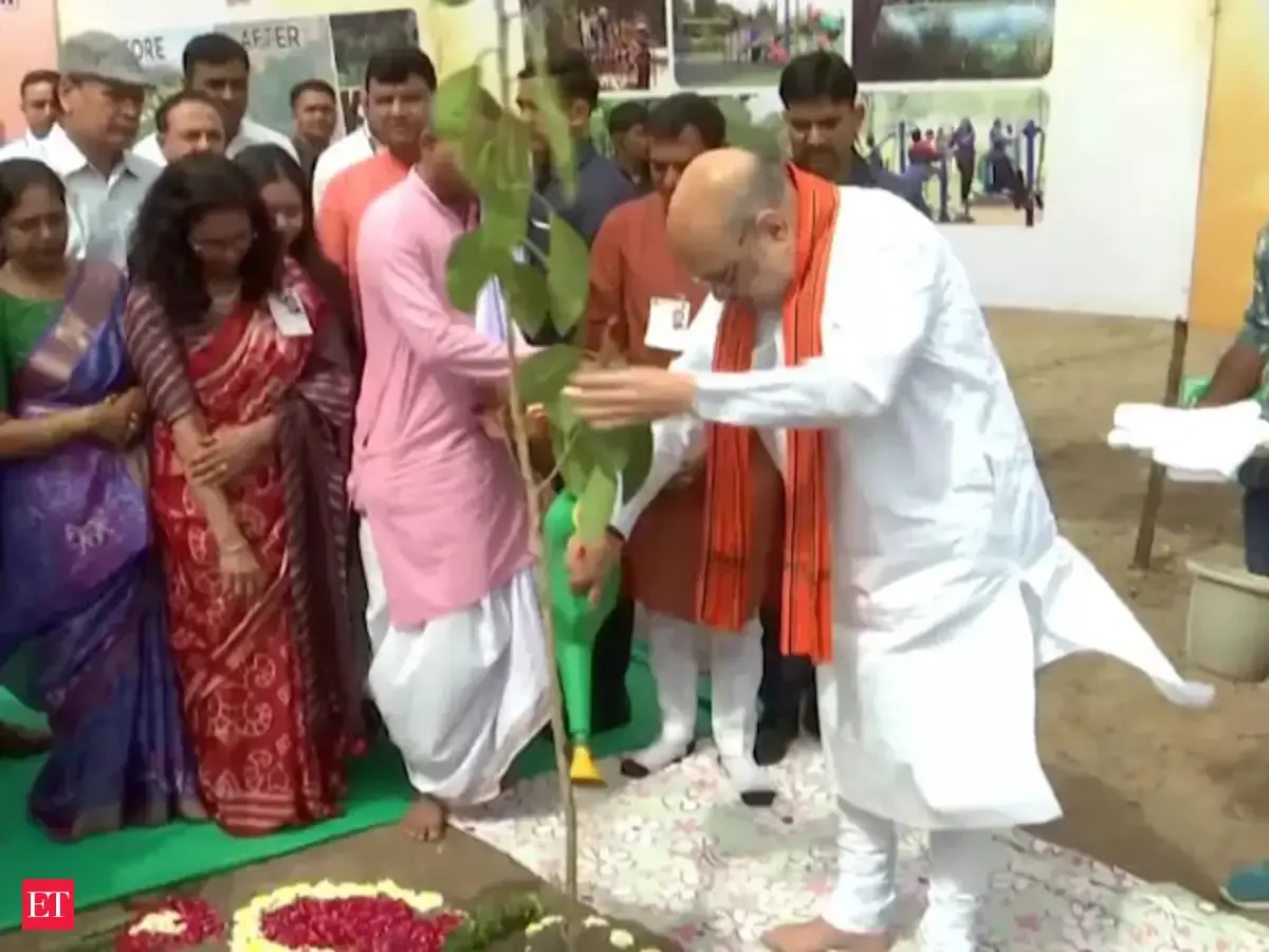 Gujarat: Amit Shah lays foundation stone for restoration of Jedva lake ...