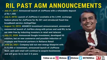 Reliance AGM 2022 Updates: RIL's 44th annual general meeting can be a ...