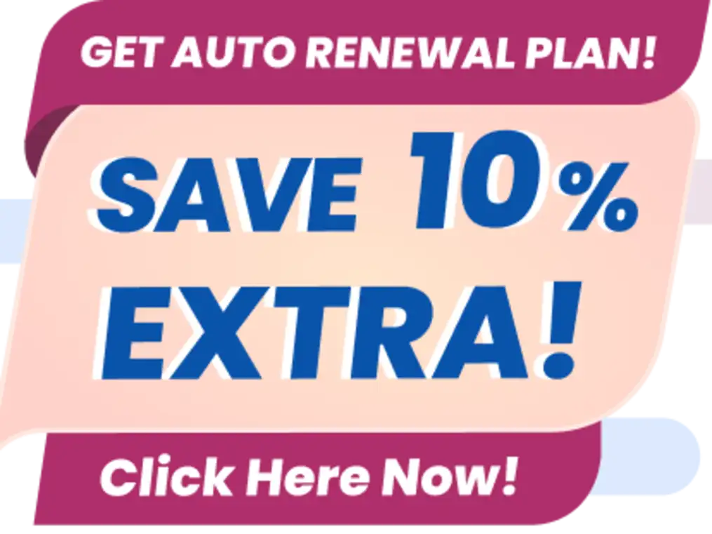 Get 10% extra off on existing offer for Auto renewal plans - The ...