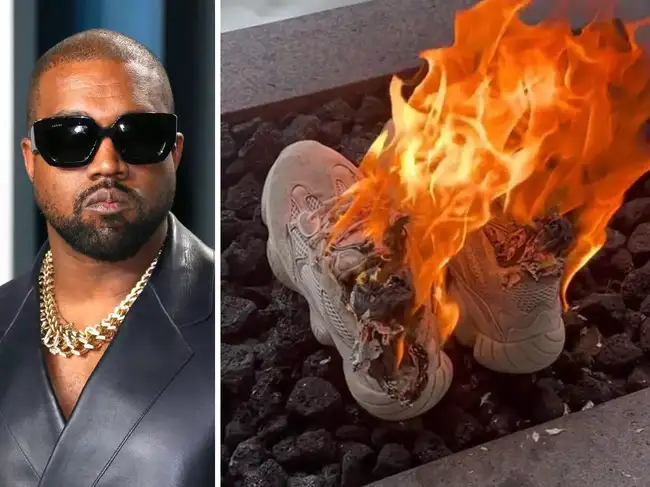 yeezys: Man burns Yeezys worth Rs 12 lakh to protest against rapper ...
