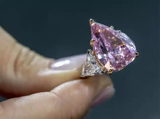 Pear-shaped pink diamond sells for $28.8 mn at Christie's auction - The ...