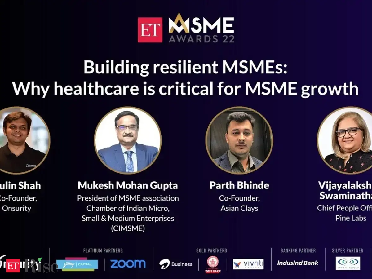 healthcare msme growth: ET MSME Talks | Building resilient MSMEs: Why ...