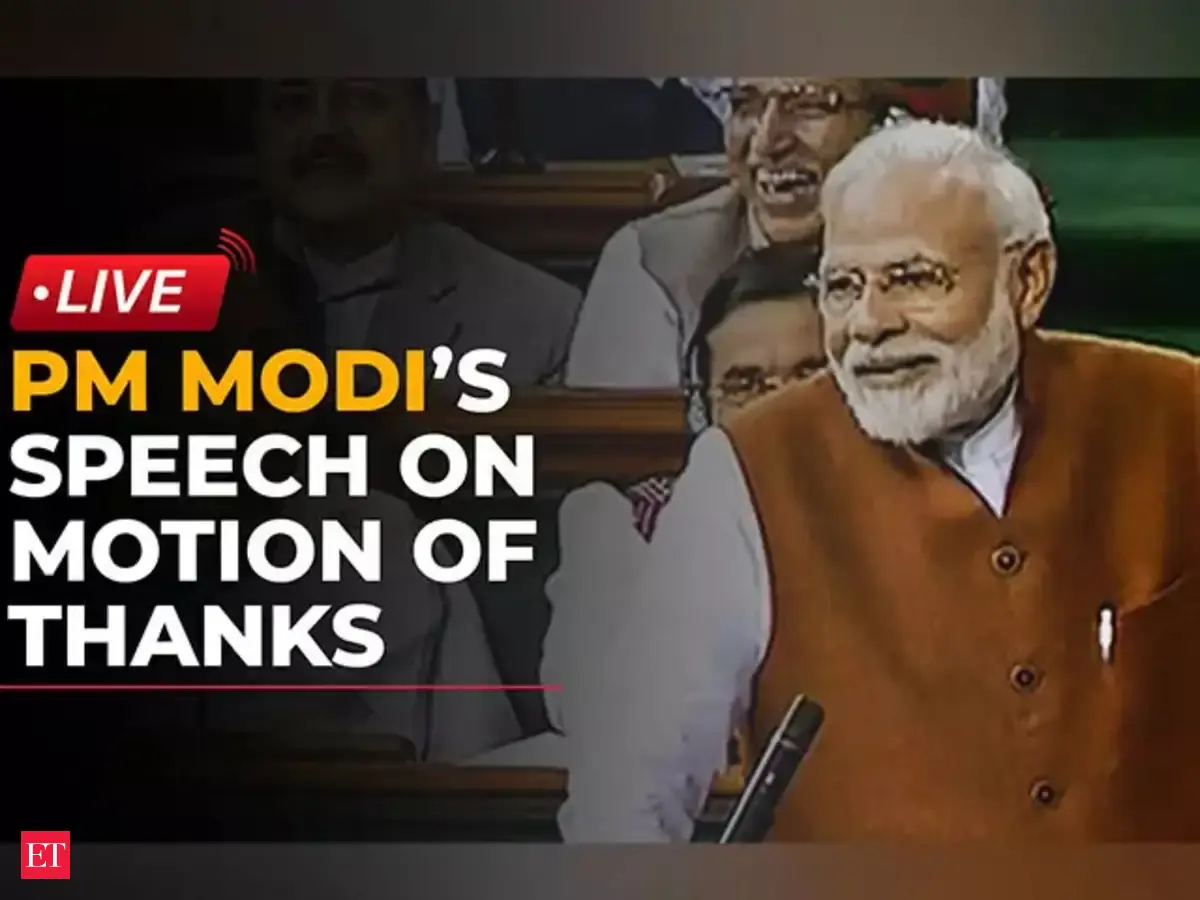 pm modi speech: LIVE | PM Modi's reply to Motion of Thanks on President ...