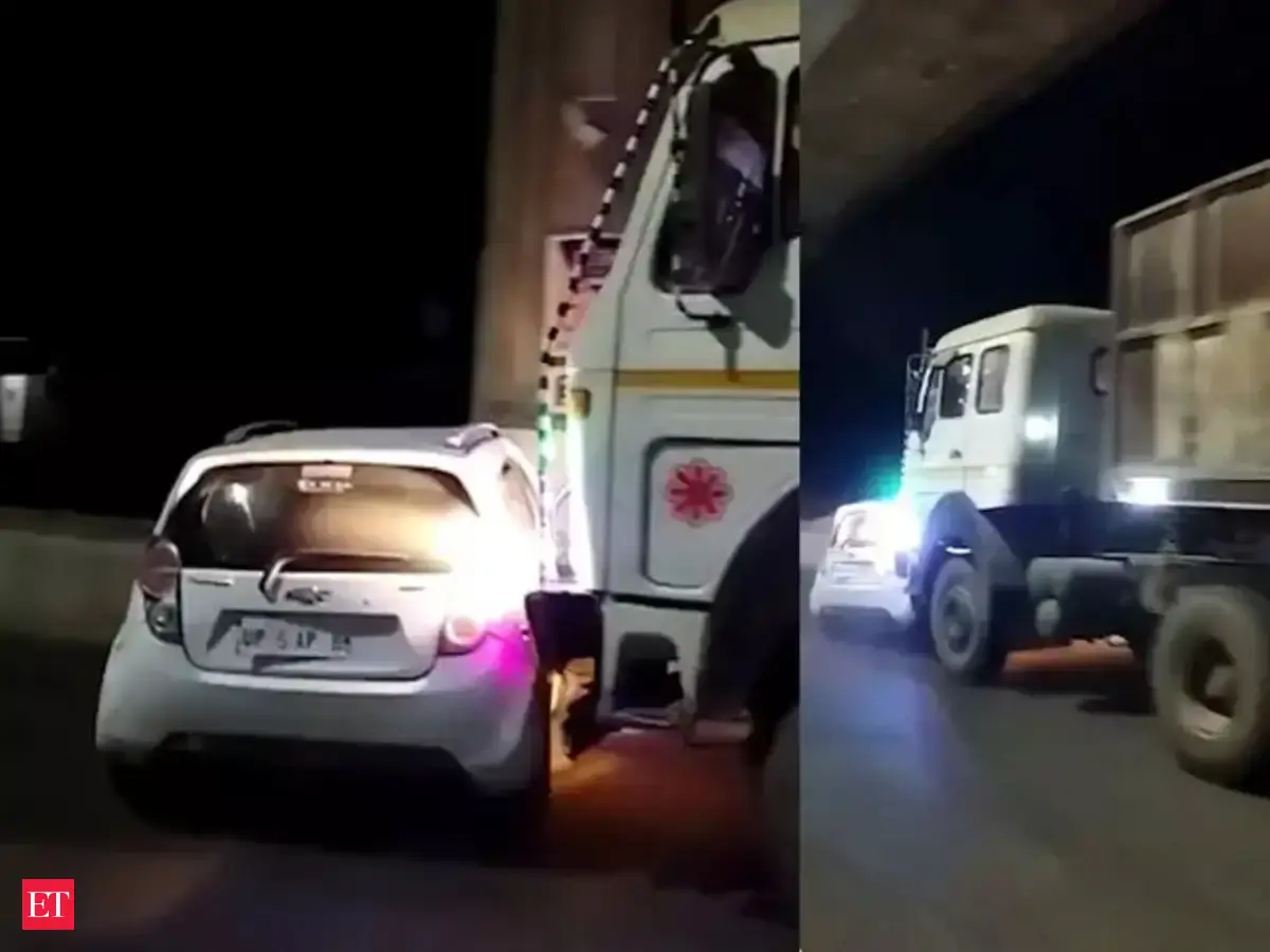 Watch: Drunk truck driver drags car with 4 passengers for several ...