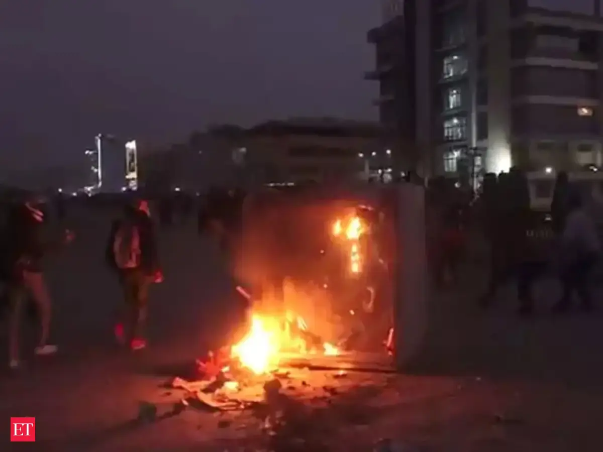 Nepal: Agitating transport workers set police vehicles on fire ...