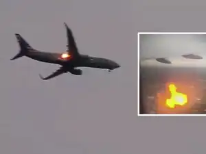 American Airlines flight Fire: American Airlines flight engine catches ...