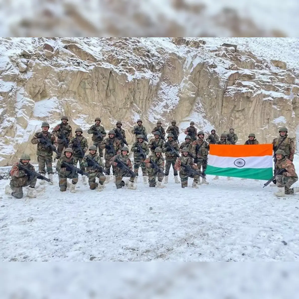 Indian Army With National Flag Morphed Photo Shared As Indian Army