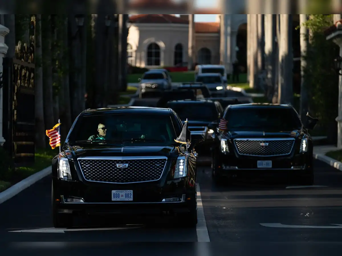 Armored Cadillac Escalades join Trump's motorcade, hinting at a shift ...