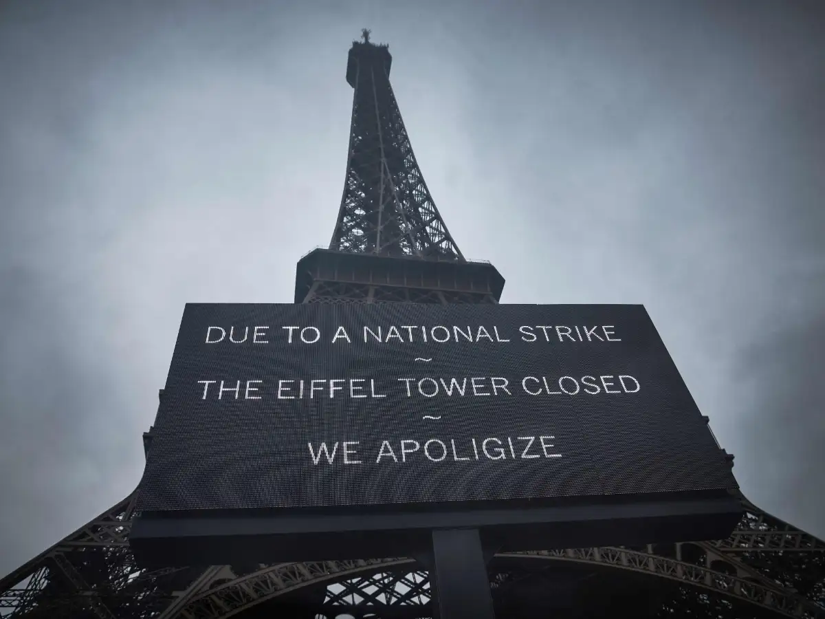 Strike at the Eiffel Tower closes one of the world's most popular ...