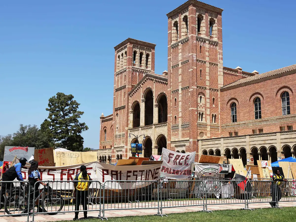UCLA campus: Police clear pro-Palestinian protesters from Columbia ...