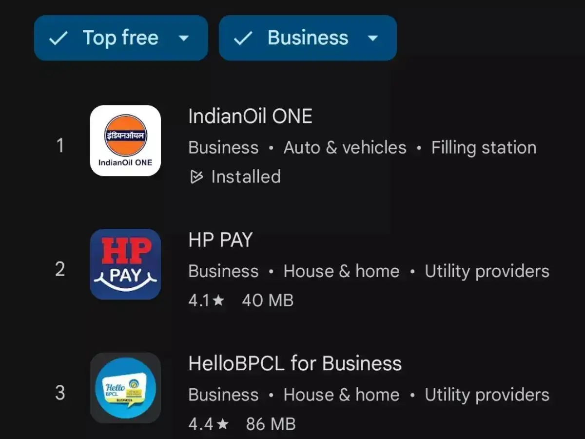 LPG shortage drives IndianOil ONE past ChatGPT on Google Play Store; HP ...
