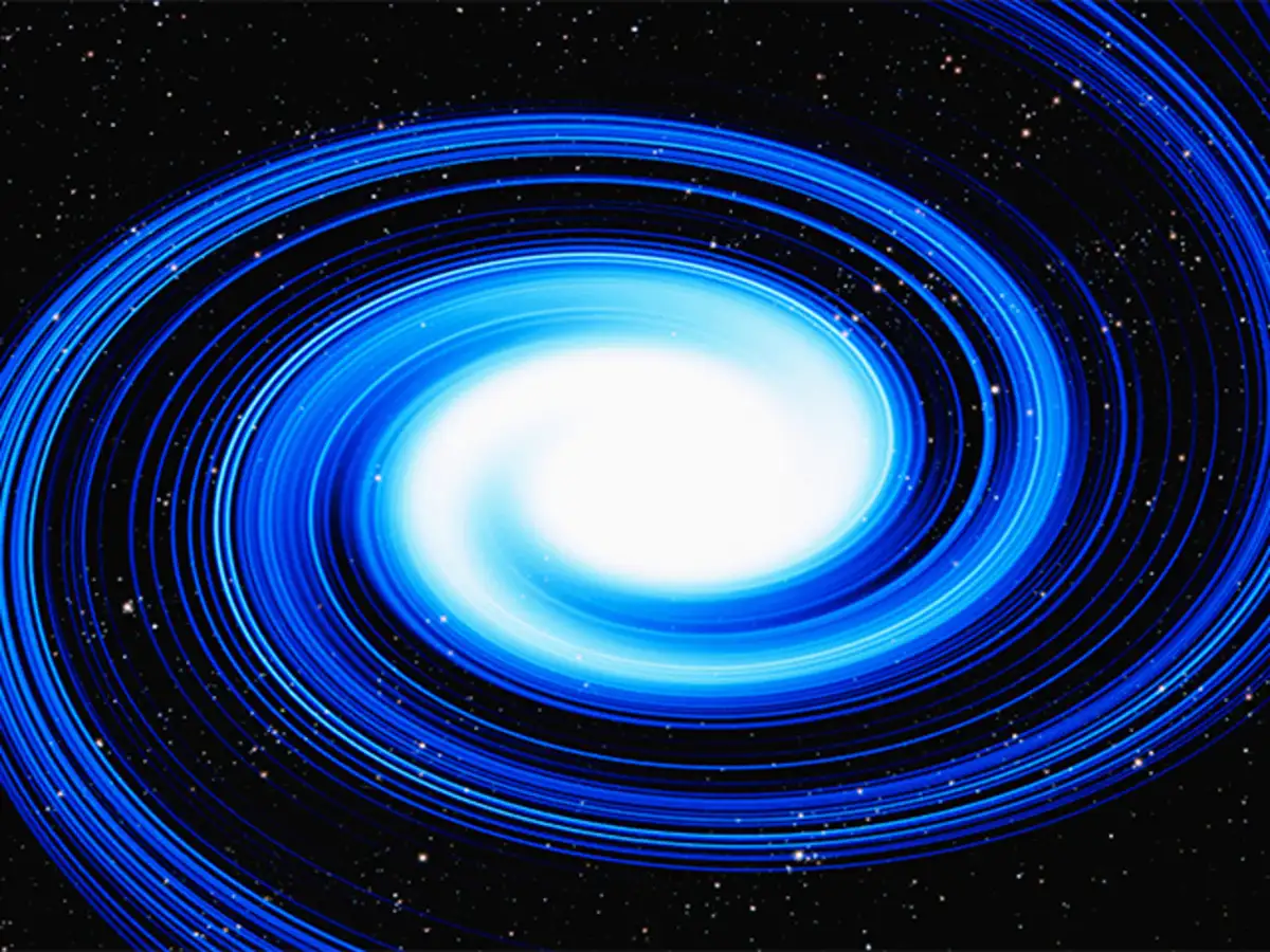 Photos De La Galaxie Bleue Abstrait De La Galaxie Bleue Cosmique.