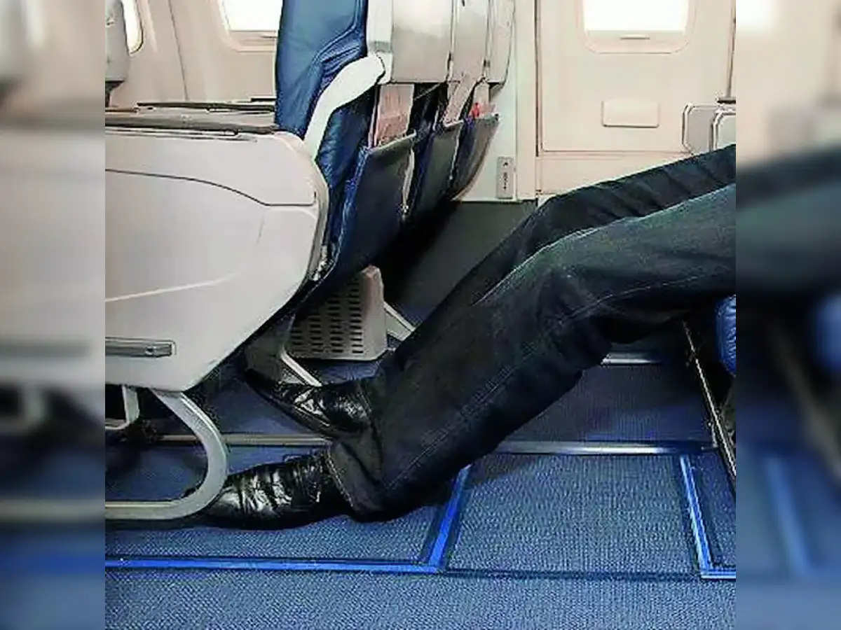 Ample legroom in a flight - The Economic Times