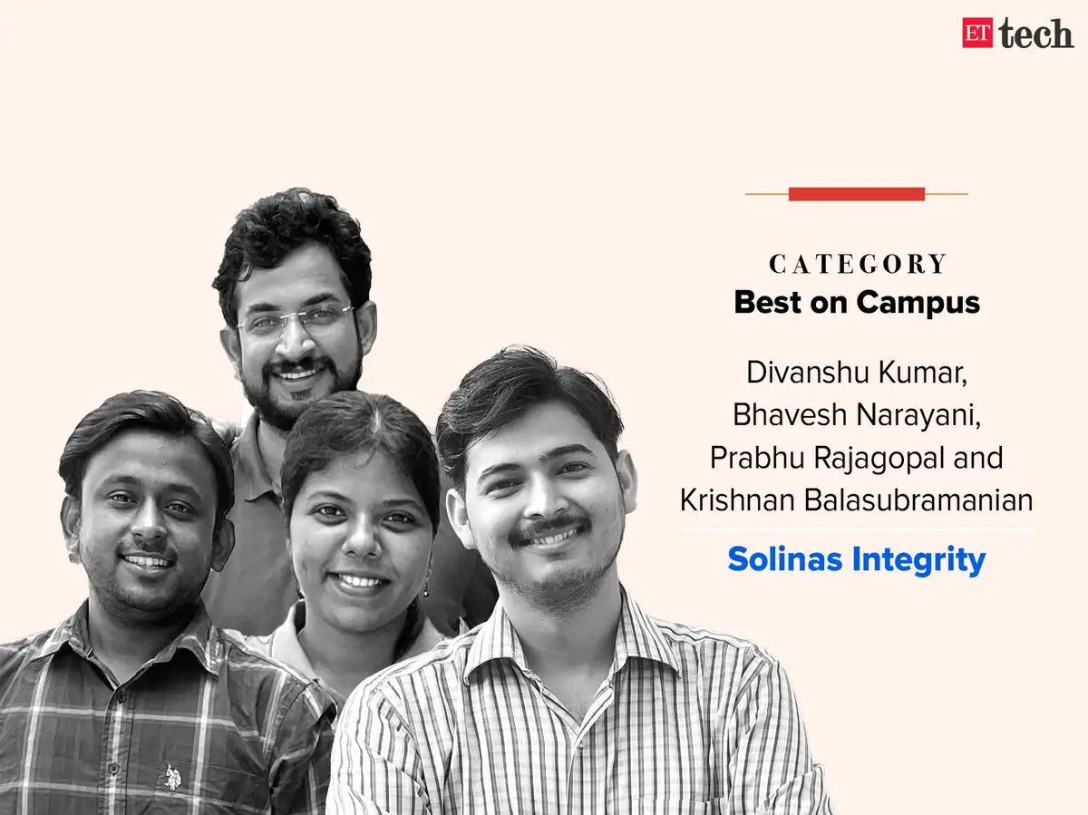 et startup awards 2022 best on campus: ET Startup Awards 2022: Solinas Integrity wins the Best ...