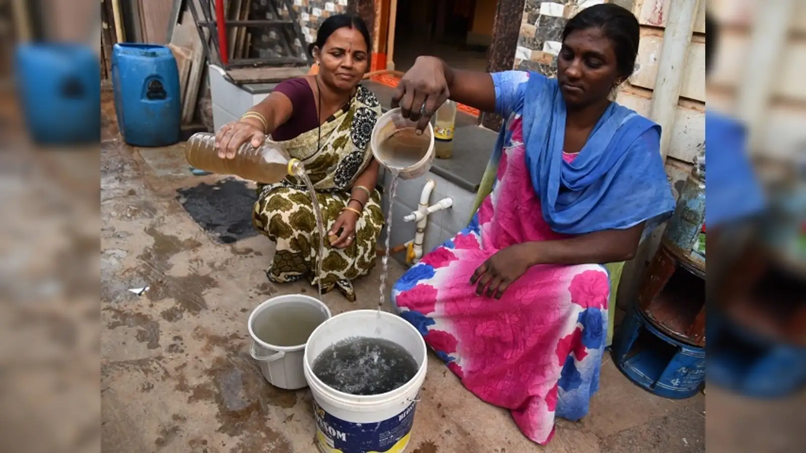 People Drinking Dirty Water