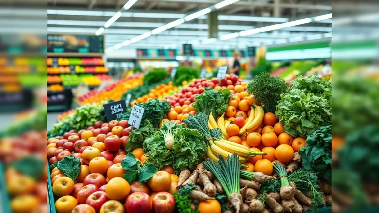 Buying Vegetables At Grocery Store