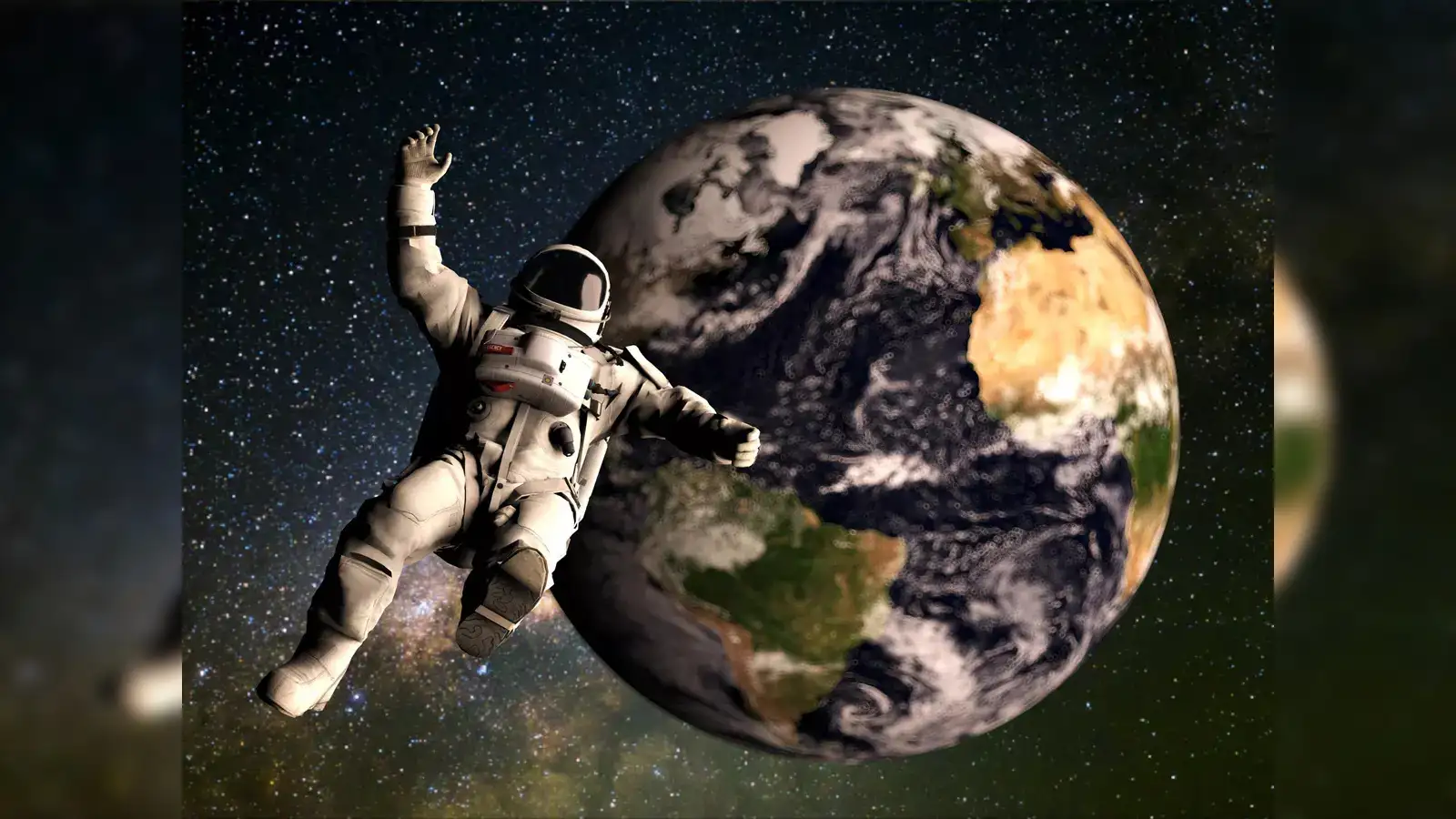 Person Floating In Space