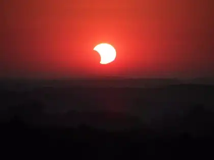 solar eclipse right now