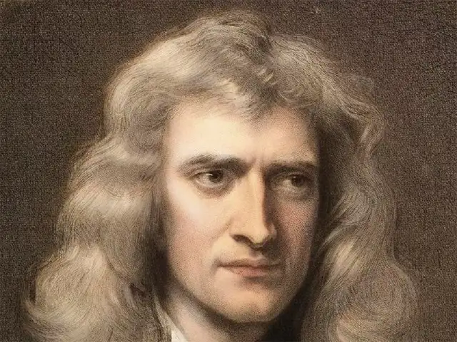 Man Portrait Isaac Newton Newtons Laws Of Motion Newton