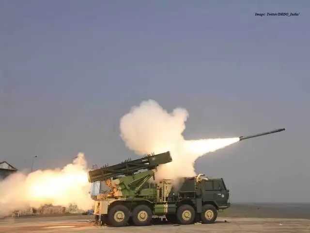DRDO test fires Pinaka rocket system - The Economic Times