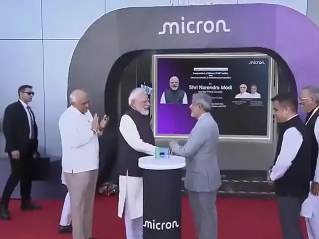 PM Modi inaugurates Micron's Semiconductor ATMP facility in Gujarat ...