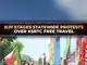 Kerala BJP protests UDF govt over free bus travel promise for women in ...